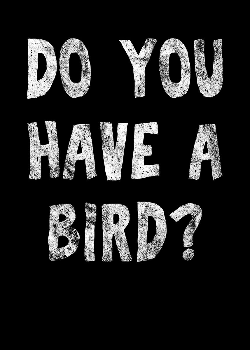 'Do You Have A Bird' Poster, picture, metal print, paint by schmidde ...