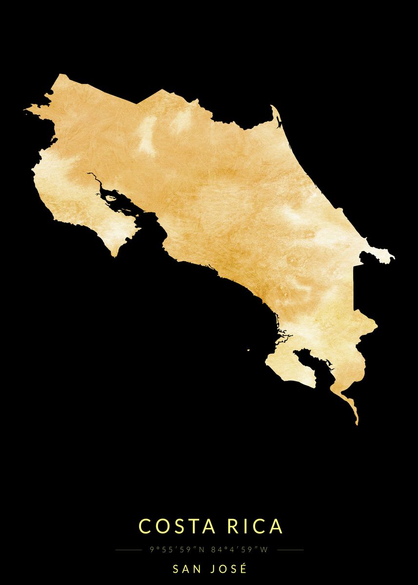 'Costa Rica Gold' Poster, picture, metal print, paint by Jerhus | Displate