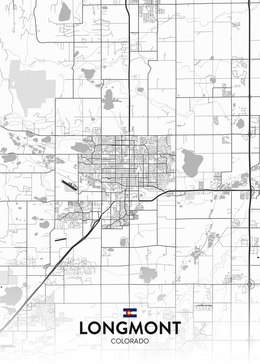 'Longmont CO' Poster, picture, metal print, paint by IMR Designs | Displate