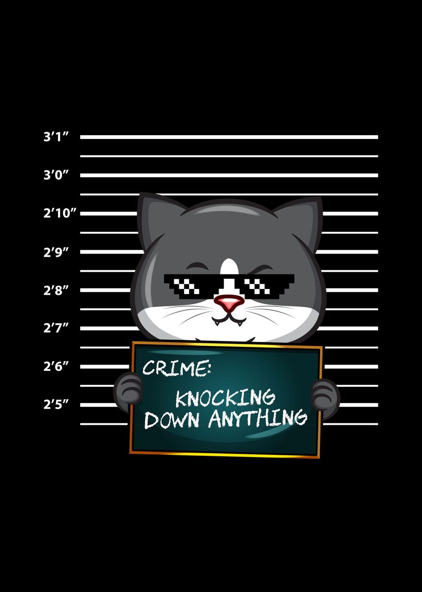 'Crime Cat' Poster by Weilichesmag | Displate