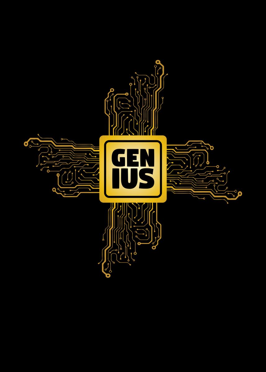 'Computer Tech Genius' Poster, picture, metal print, paint by Francois ...