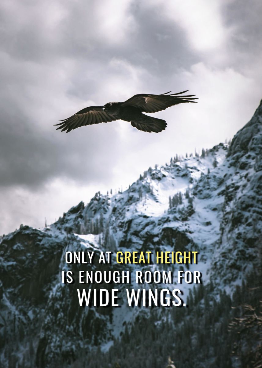 'At Great Heights' Poster, picture, metal print, paint by Millionaire ...