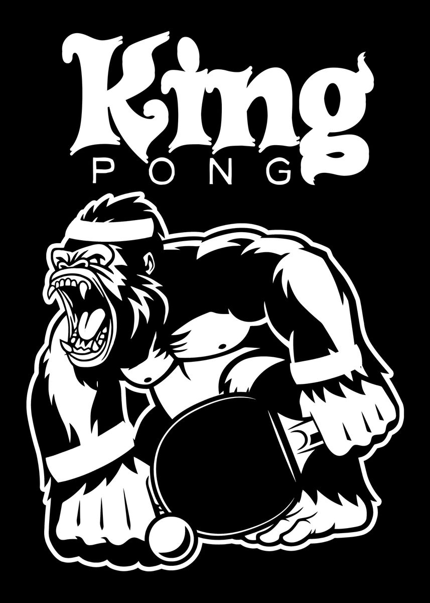 'King Pong gift' Poster, picture, metal print, paint by Stefanie ...