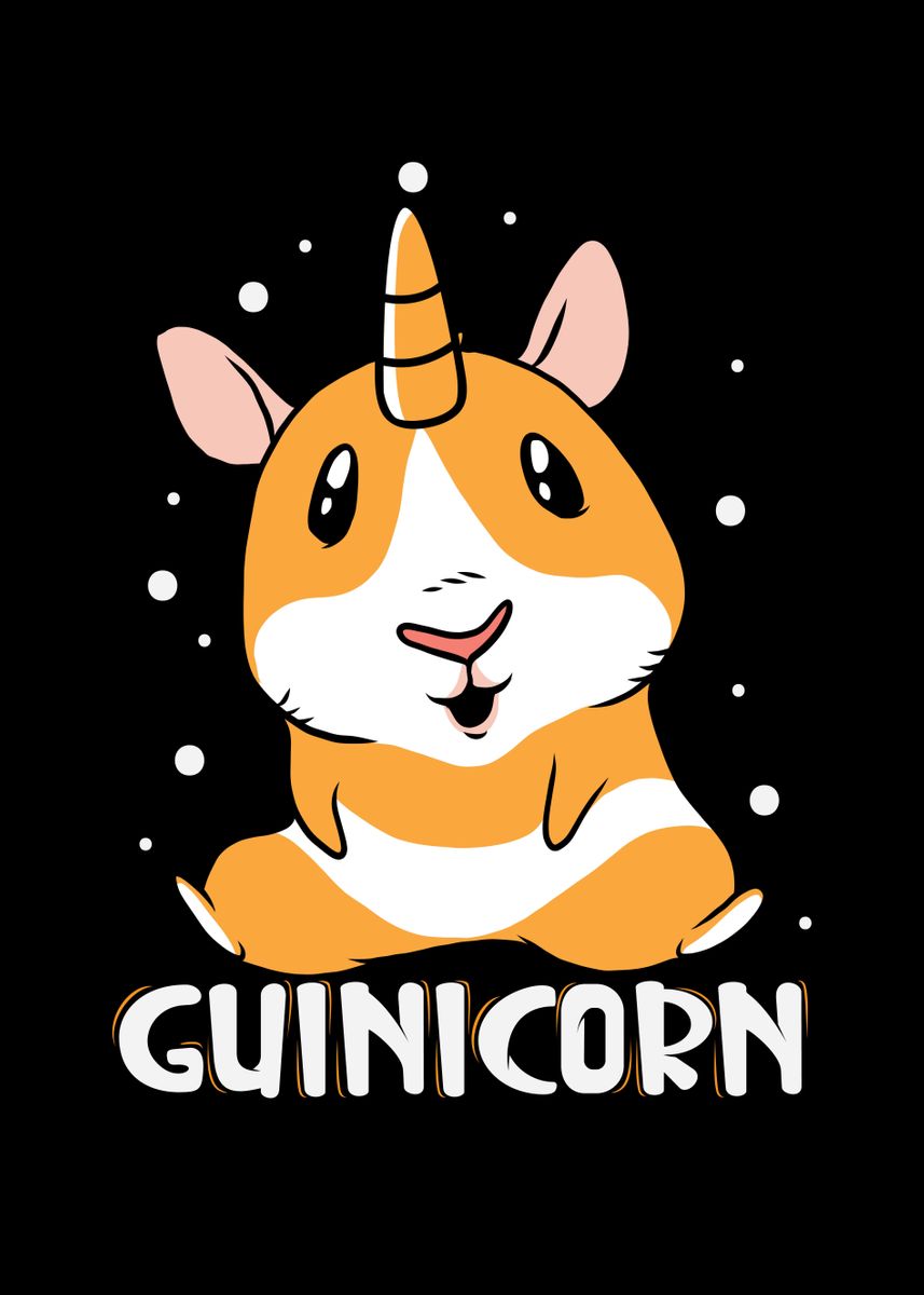 'Guinicorn funny Unicorn' Poster, picture, metal print, paint by Lukas ...