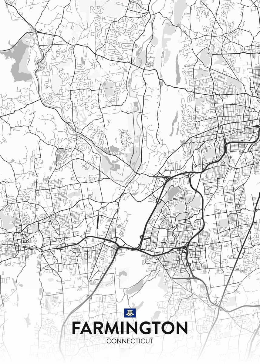 'Farmington CT' Poster, picture, metal print, paint by IMR Designs ...
