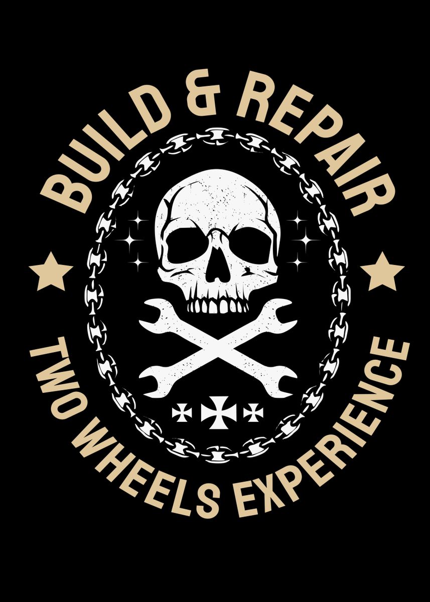 'Motorcycle Mechanic' Poster, picture, metal print, paint by ZS C O M M ...