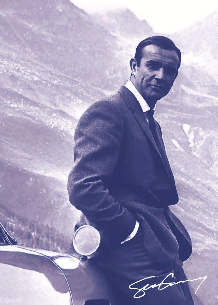 'Sean Connery' Poster, picture, metal print, paint by R Studio | Displate