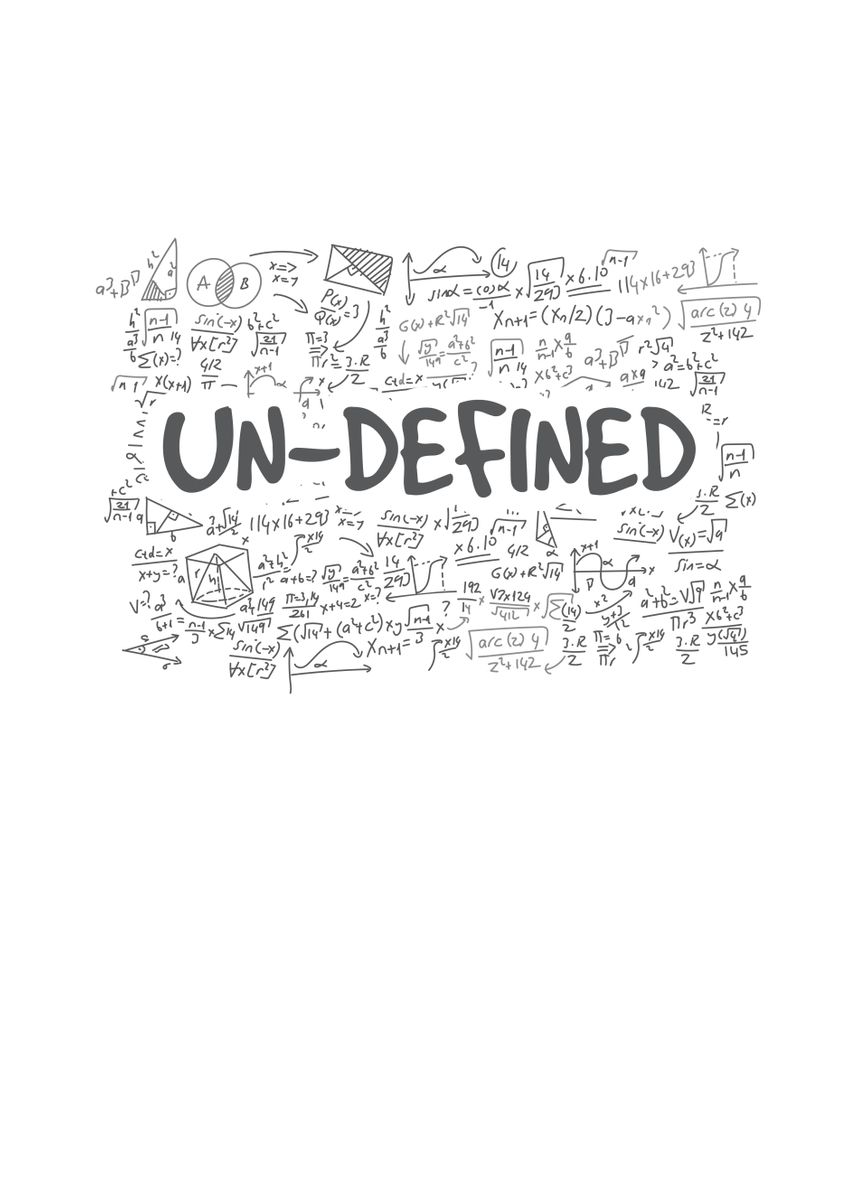'Undefined Math Divided By' Poster, picture, metal print, paint by ...