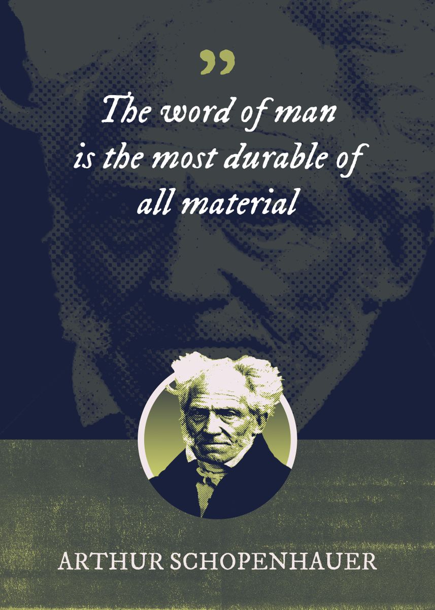 'The word of man is the' Poster, picture, metal print, paint by ...