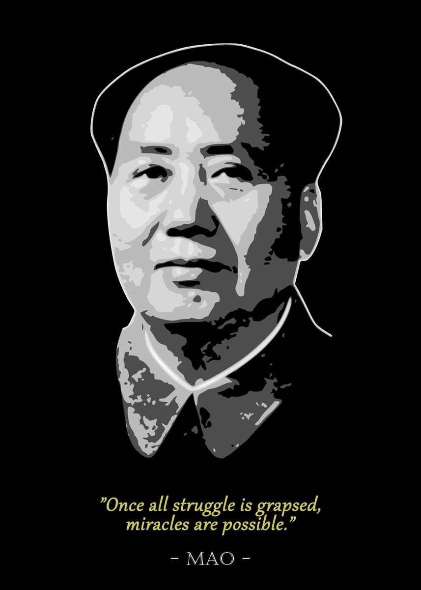 'Mao Quote' Poster, picture, metal print, paint by Filip Hellman | Displate