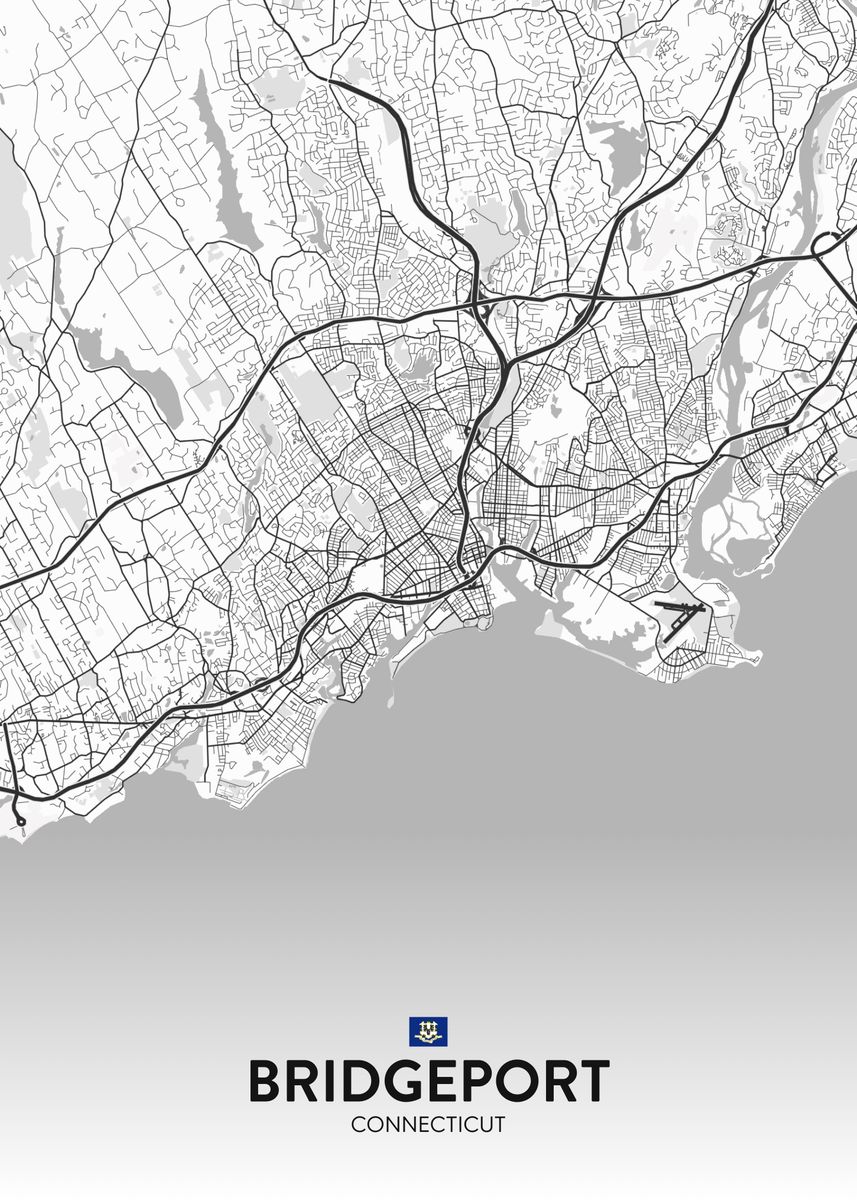 'Bridgeport CT' Poster, picture, metal print, paint by IMR Designs ...