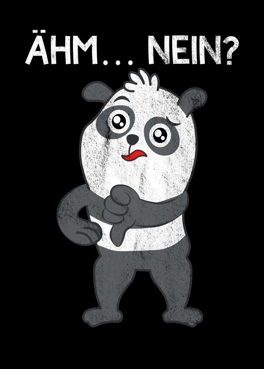 'No Panda Lover Thumbs' Poster by schmidde | Displate