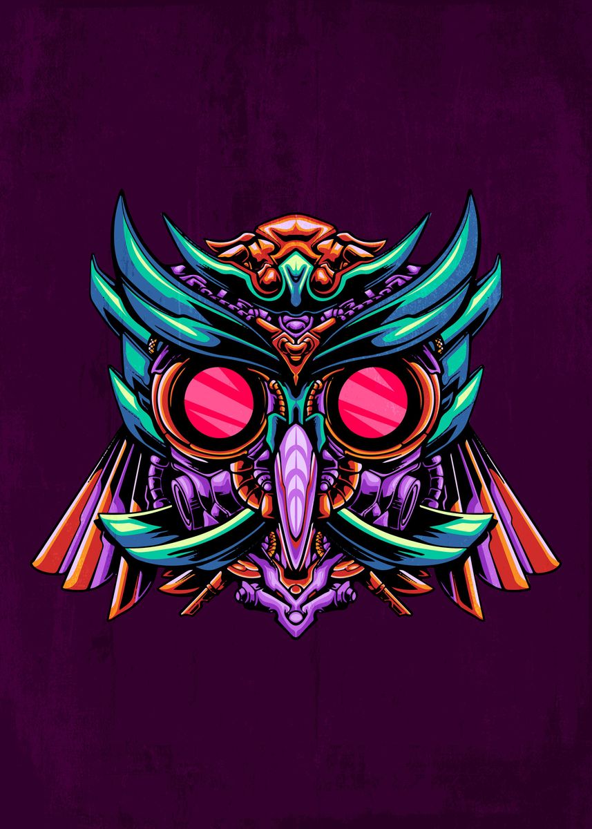 'Mecha Owl' Poster by Kunyah | Displate