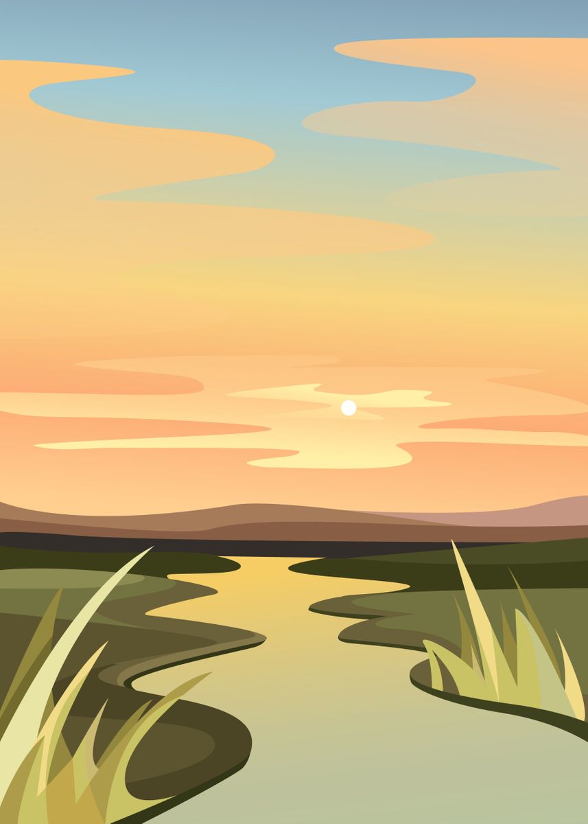 'River' Poster by Human Shadow | Displate