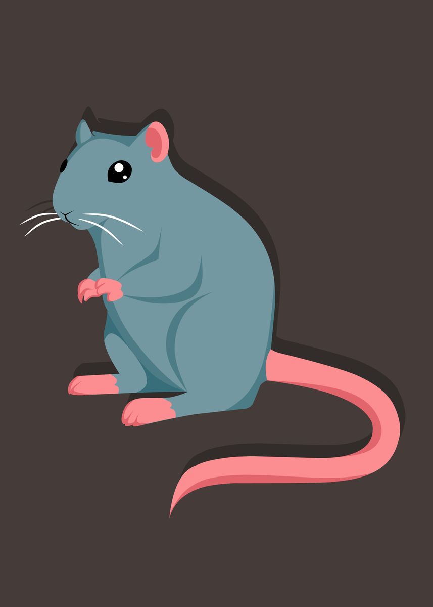 'Beautiful blue rat' Poster, picture, metal print, paint by Maher Light ...