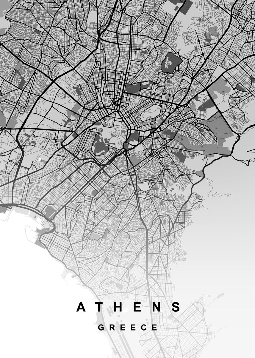 'Athens' Poster, picture, metal print, paint by Sam Kal | Displate
