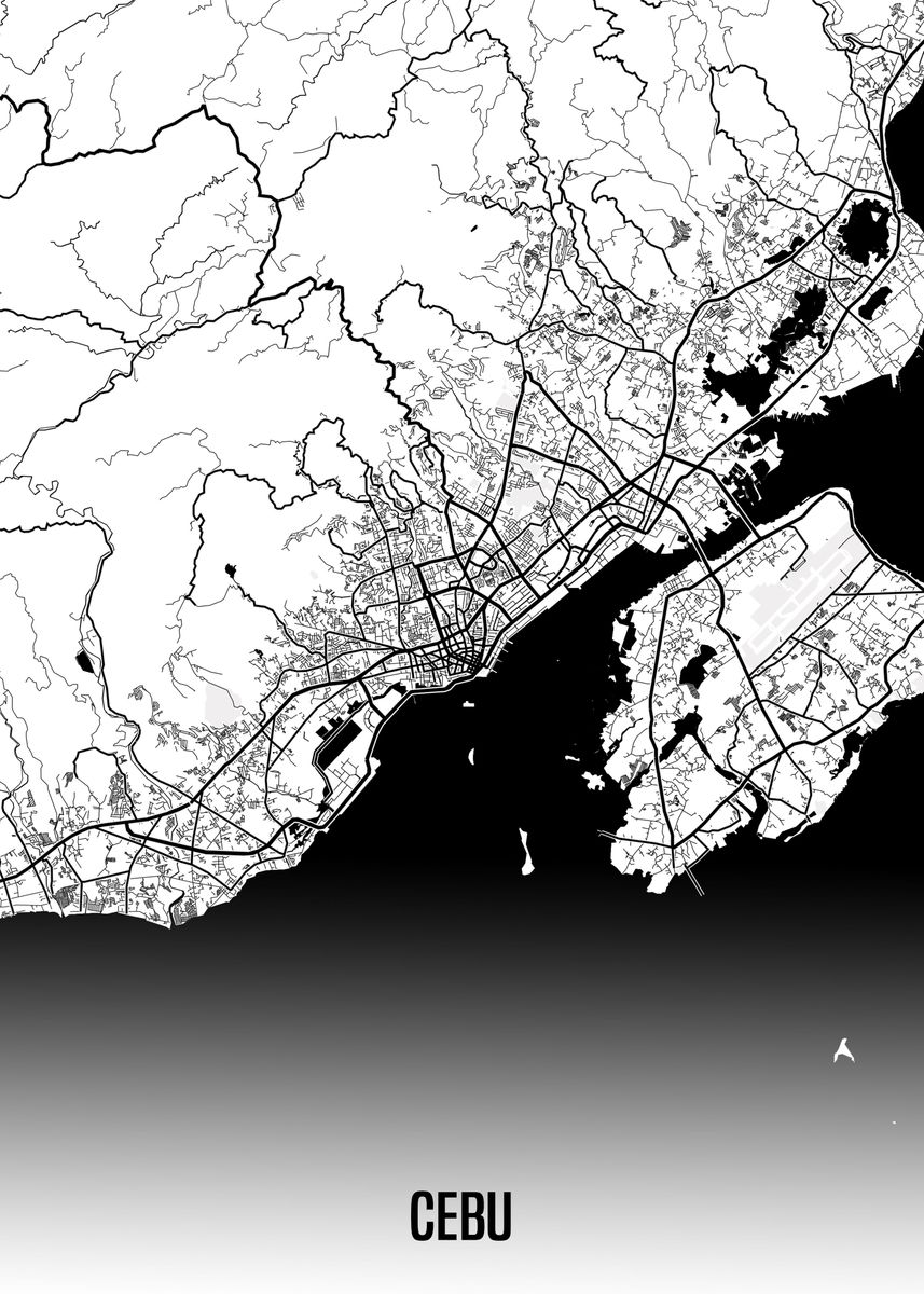 'Cebu map' Poster, picture, metal print, paint by LUNGHISTE | Displate