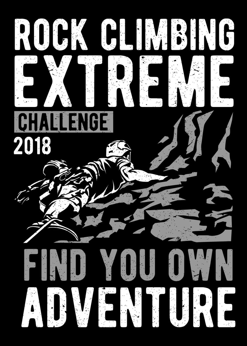 'Rock Climbing' Poster, picture, metal print, paint by ...