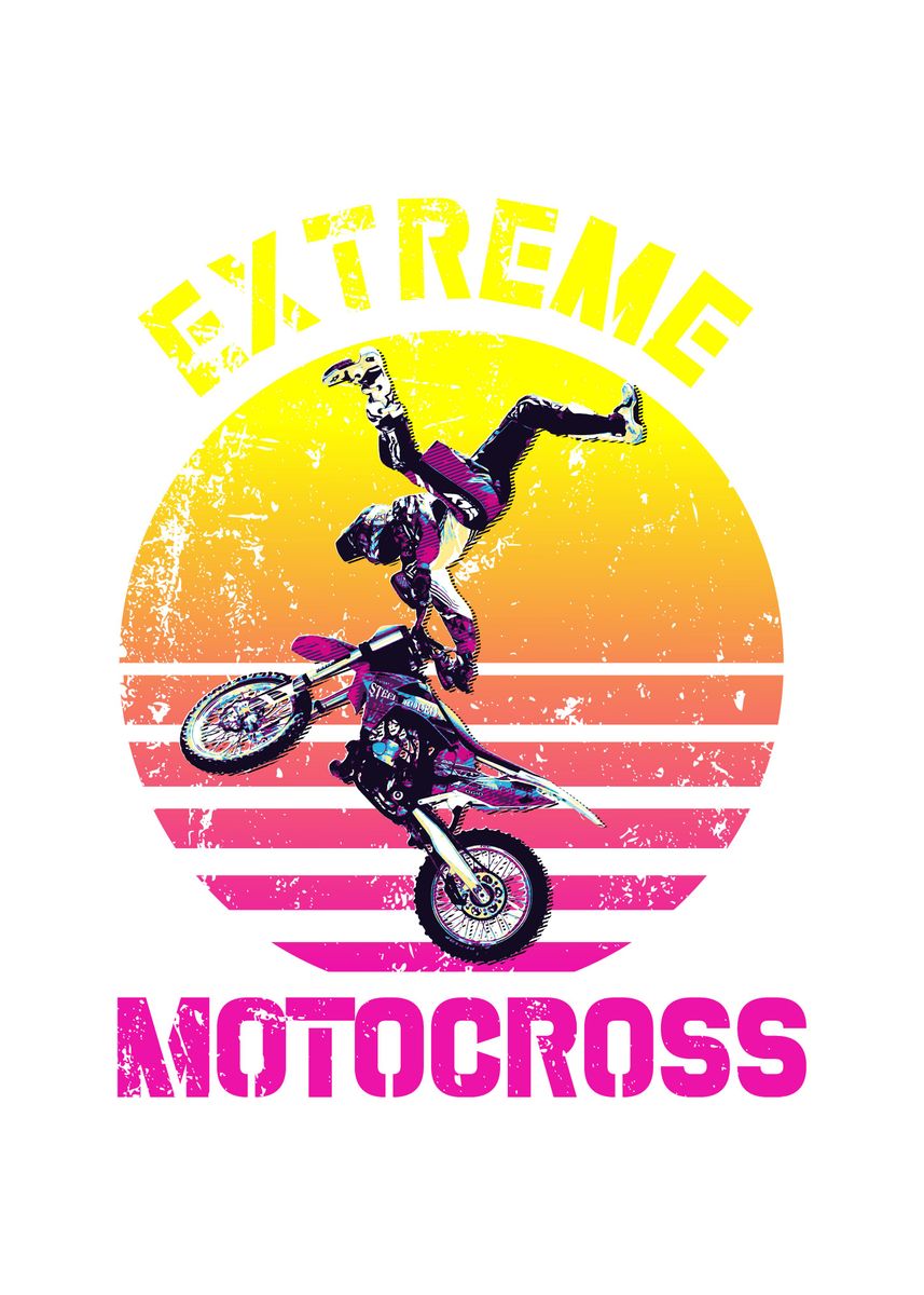 'EXTREME SUPERMOTO' Poster by RETRO VINTAGE | Displate