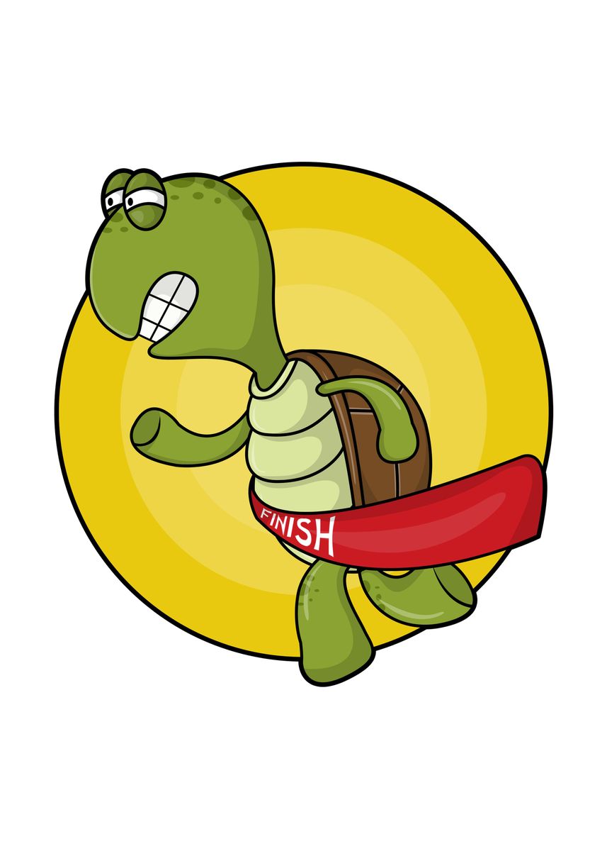 'Turtle Runner Jogging' Poster, picture, metal print, paint by Markus ...