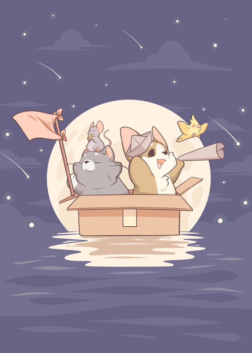 'Adventure' Poster, picture, metal print, paint by Bobblejot | Displate