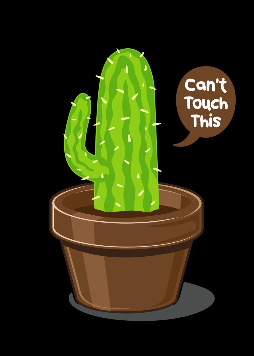 'Funny Cactus Gift' Poster, picture, metal print, paint by Andrea ...