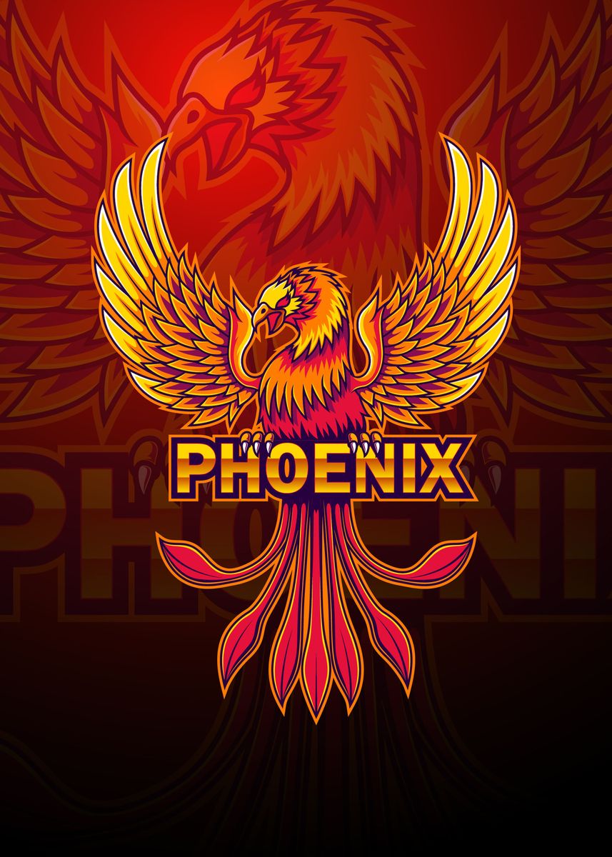 'Phoenix' Poster, picture, metal print, paint by Anti Social | Displate