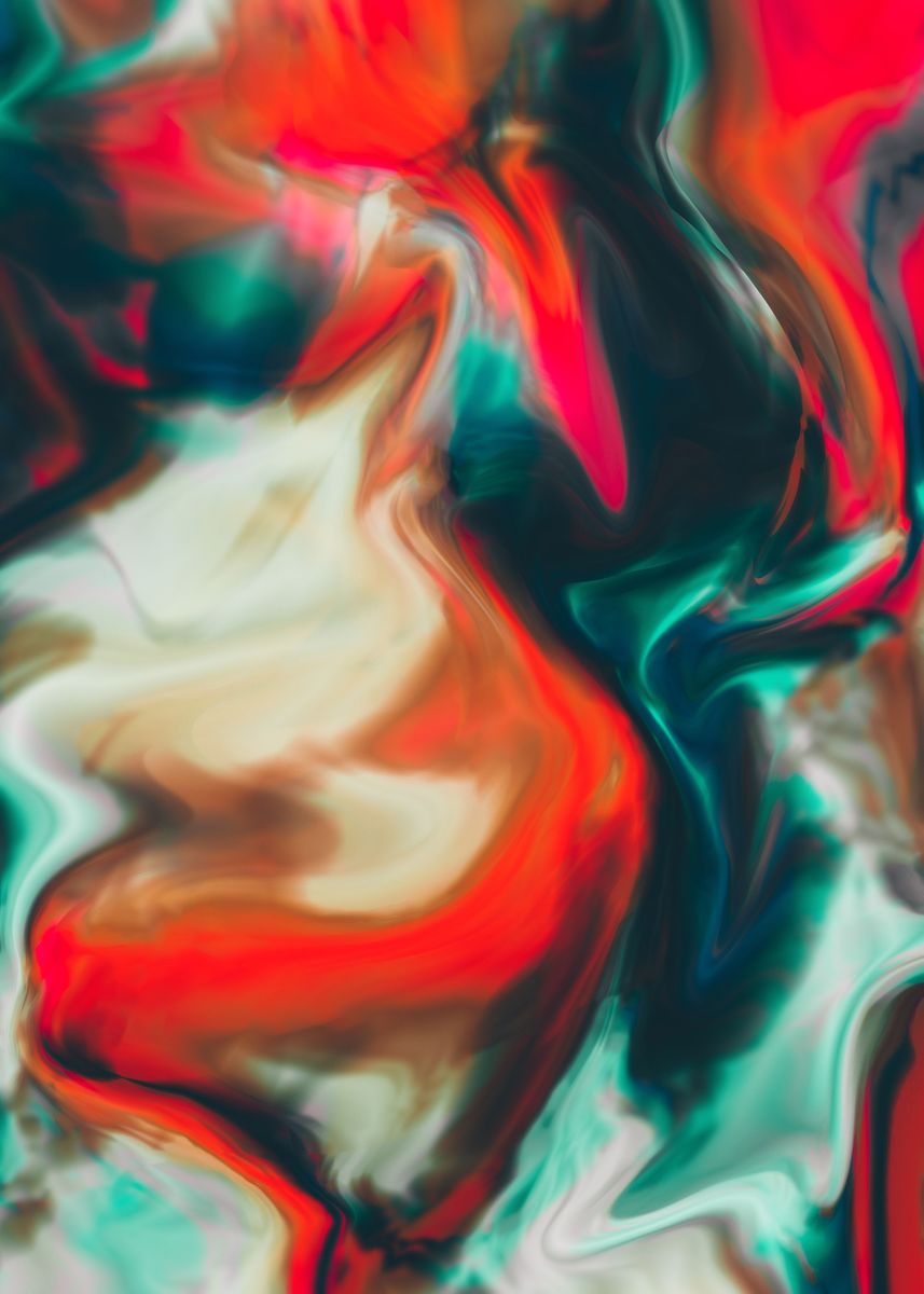 'Abstract Splash' Poster by Five Senses Art | Displate