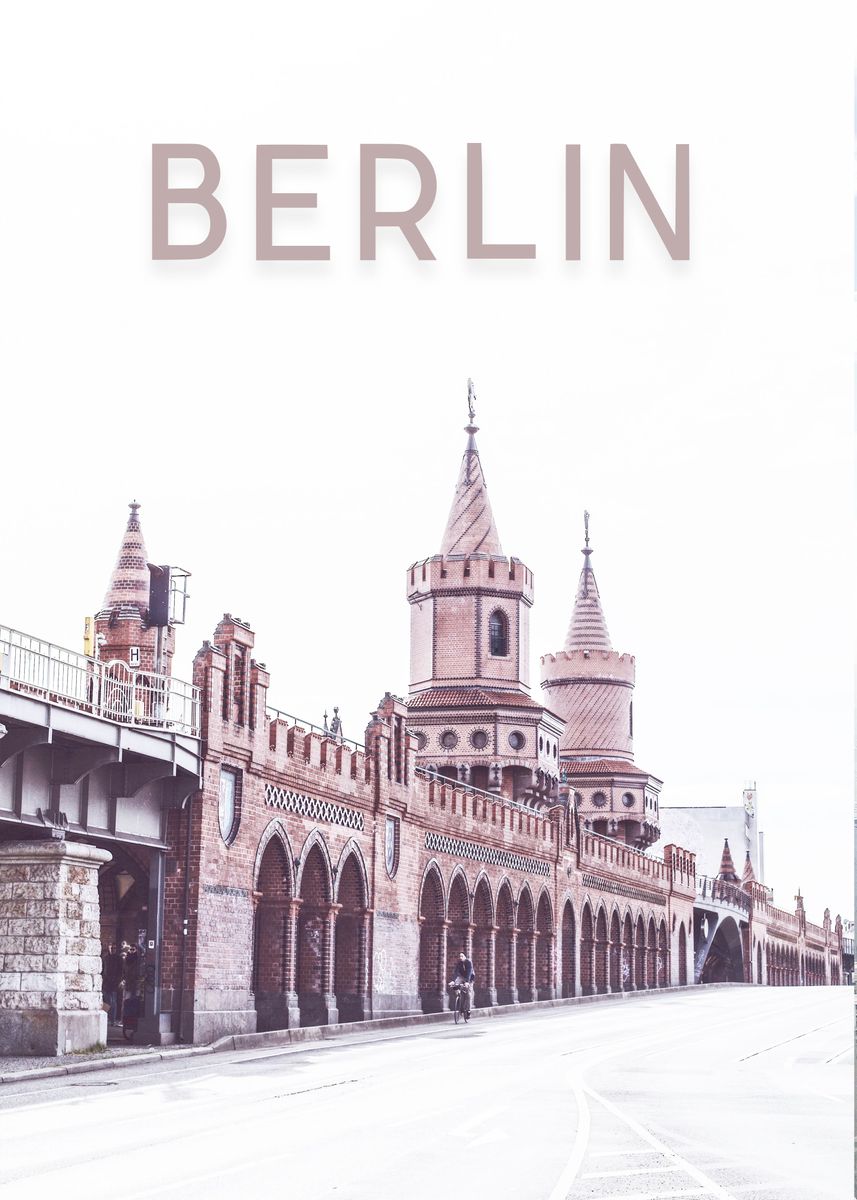 'Berlin Cityscape Wallpaper' Poster, picture, metal print, paint by ...