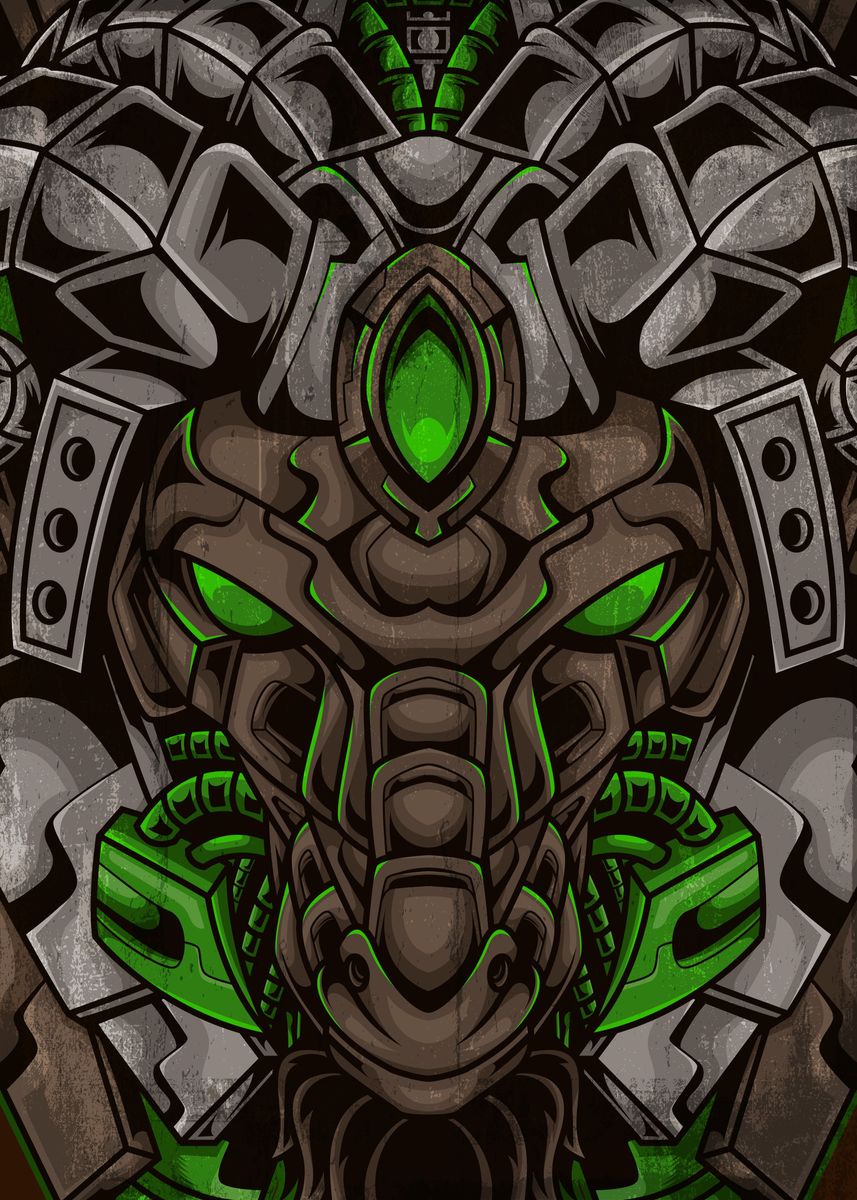 'Mecha Goat' Poster, picture, metal print, paint by Kunyah | Displate