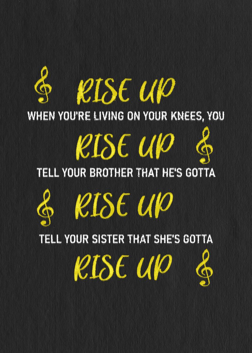 'Rise Up' Poster, picture, metal print, paint by Mobilunik | Displate