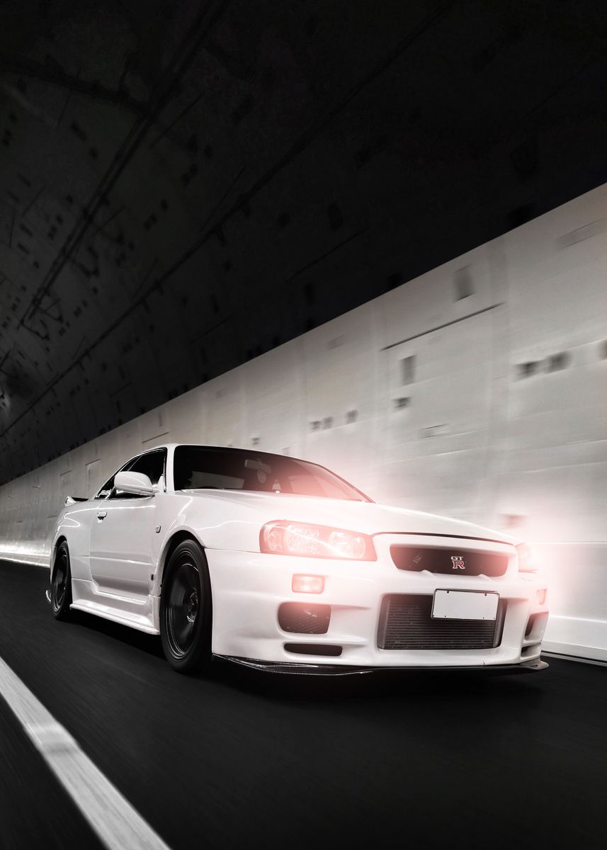 'nissan skyline gtr r34' Poster, picture, metal print, paint by ...