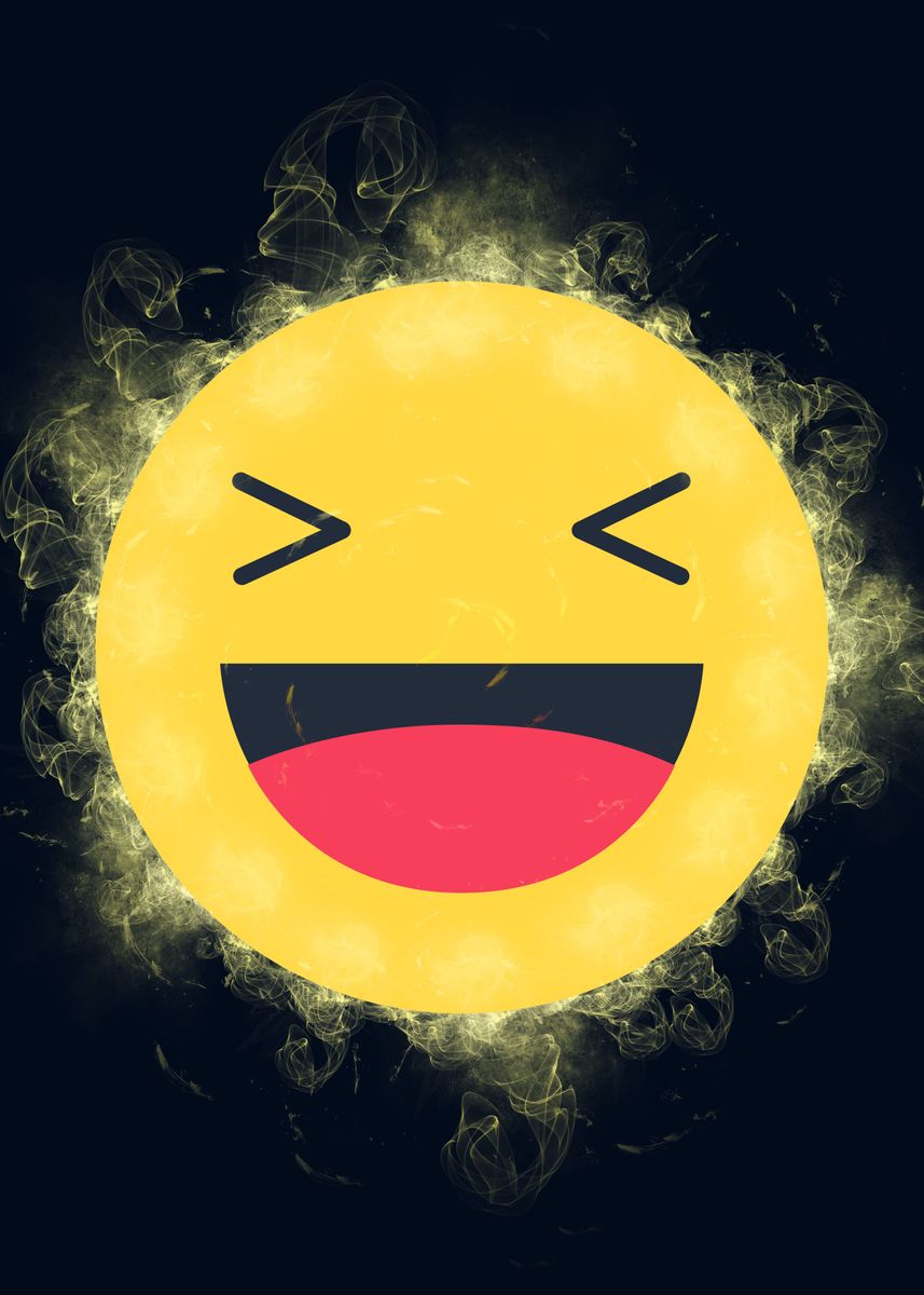 'haha face' Poster by Black Iris | Displate