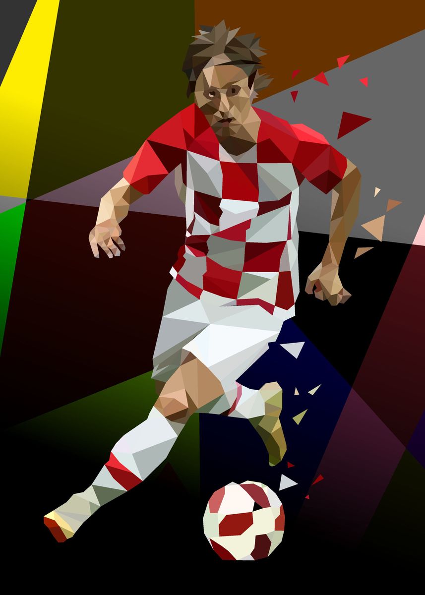 'Soccer Player' Poster, picture, metal print, paint by Dheograft | Displate