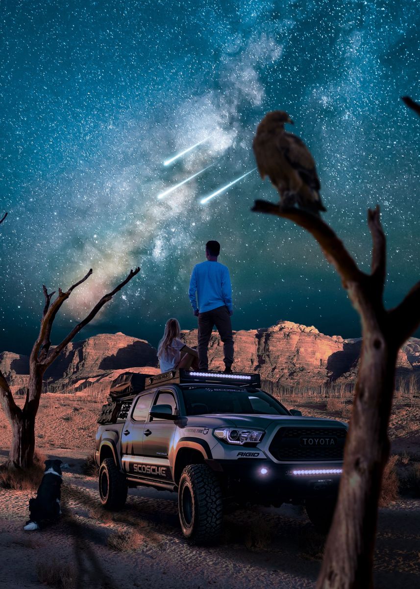 'Night Sky' Poster, picture, metal print, paint by MY VISUALS | Displate