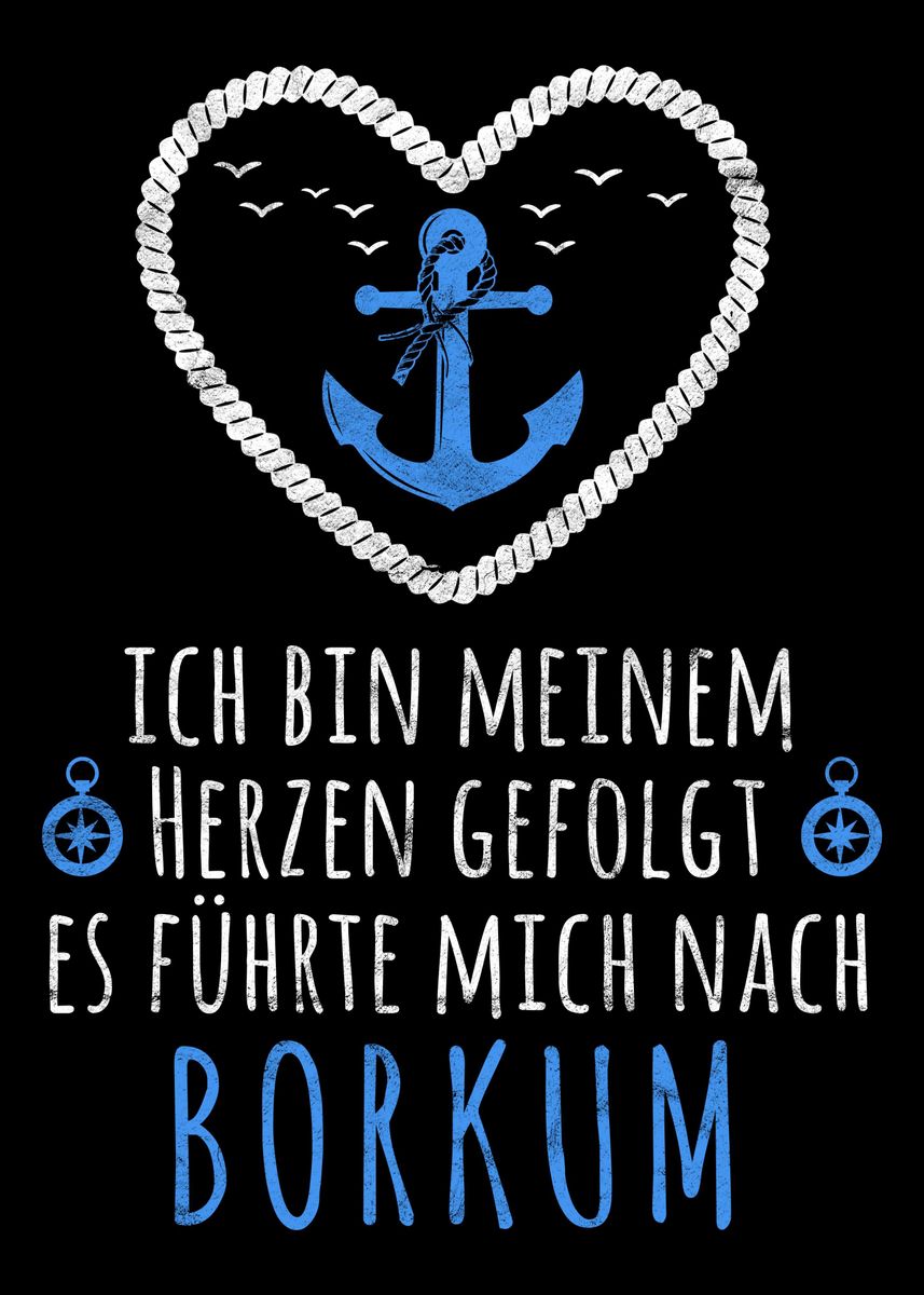 'Borkum Nordsee Spruch' Poster by dvdesign | Displate