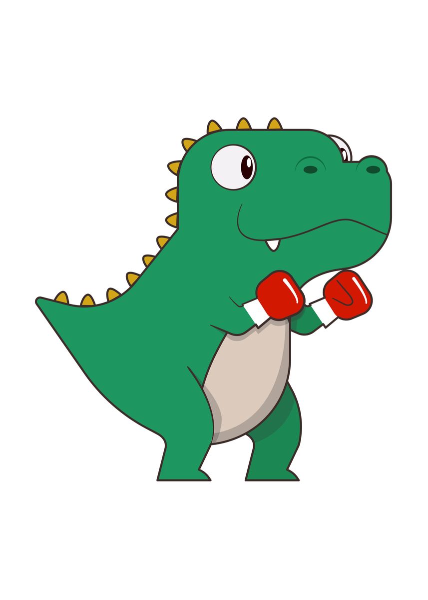 'Dinosaur Boxer ' Poster by Markus Schnabel | Displate