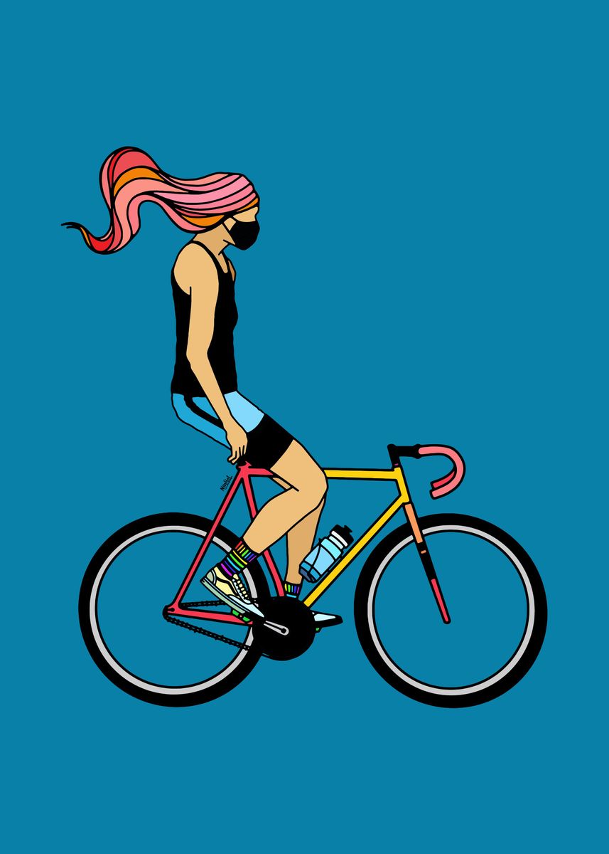 'Ride safe' Poster, picture, metal print, paint by Nin Hol | Displate