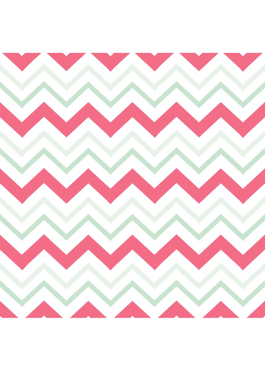 'Pink Chevron Pattern' Poster, picture, metal print, paint by ...