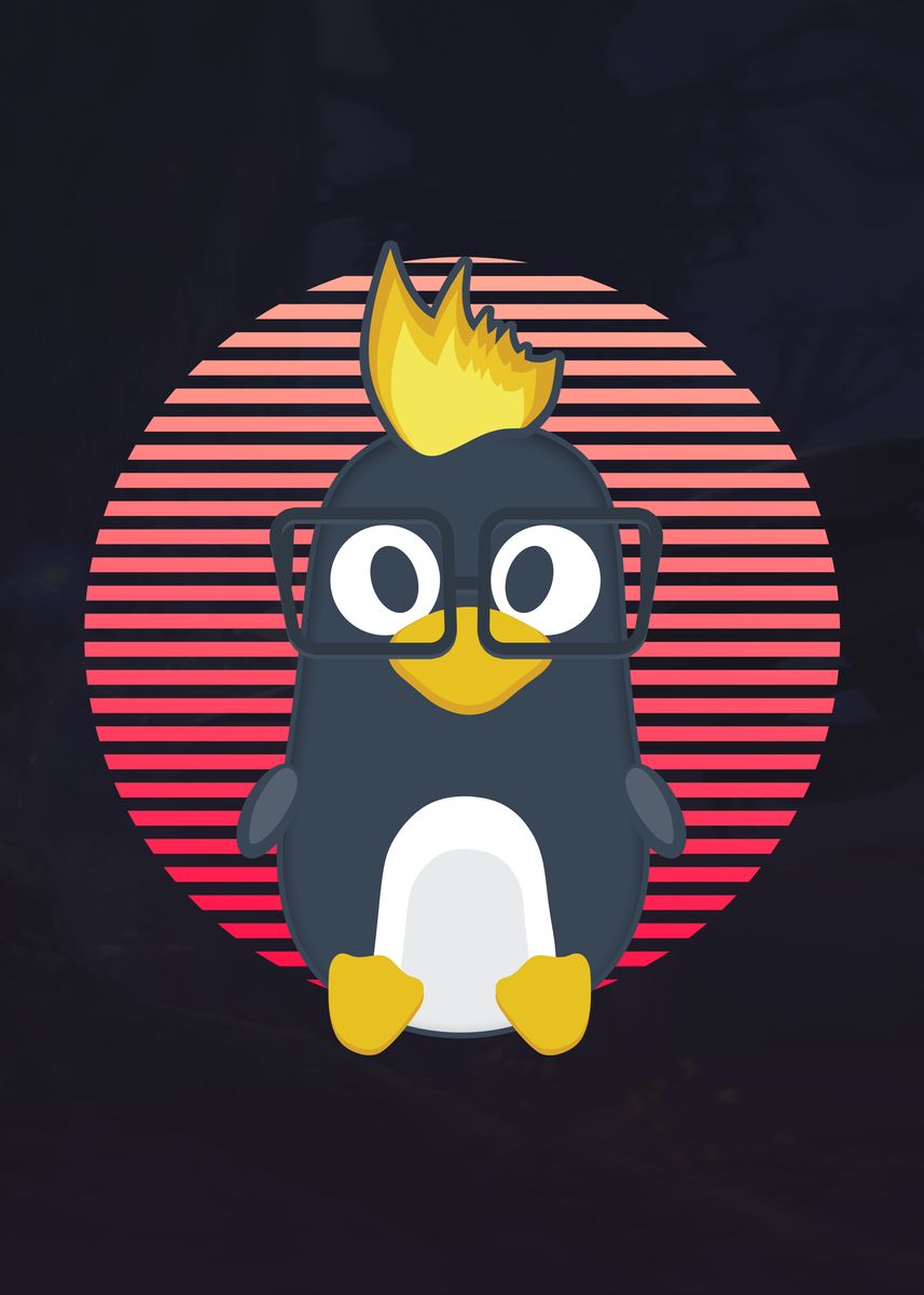 'Programming linux mascot' Poster, picture, metal print, paint by Kari ...