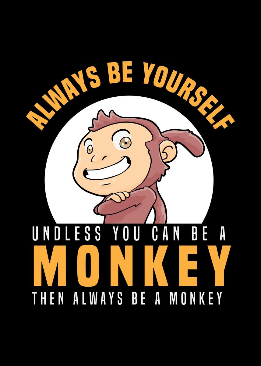 'Monkey' Poster by Mealla | Displate