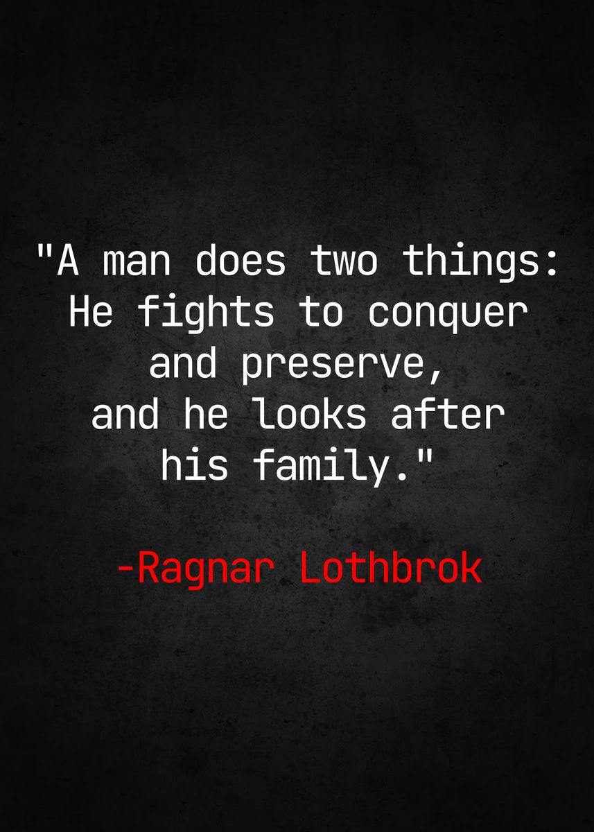 'Ragnar Lothbrok Quotes' Poster, picture, metal print, paint by cutting ...