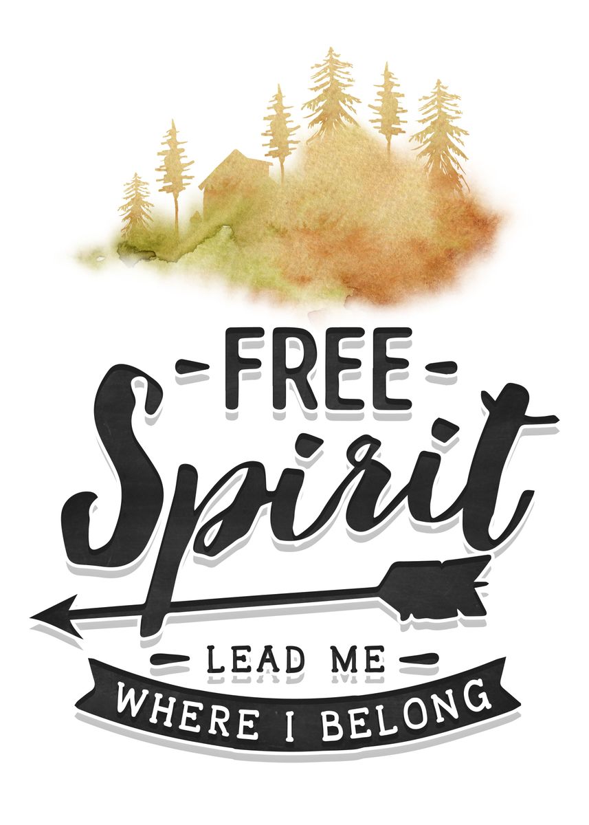 'Free Spirit' Poster, picture, metal print, paint by Juliana RW | Displate