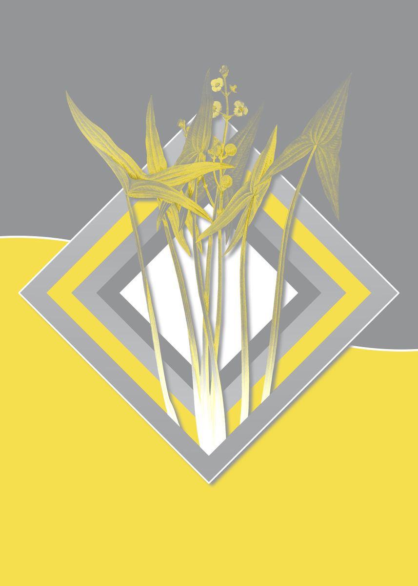 'Grey and Yellow Arrowhead' Poster, picture, metal print, paint by Holy ...