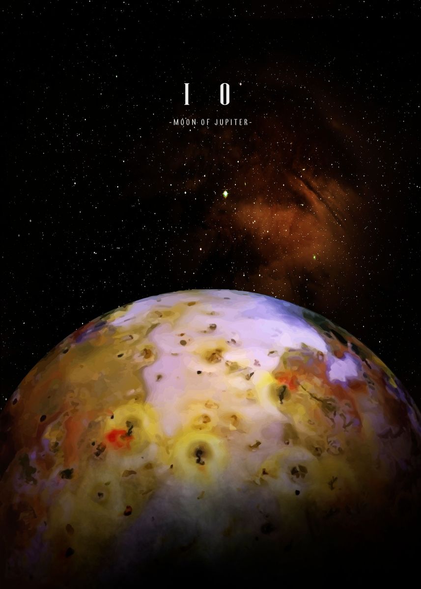 'IO star solar system' Poster, picture, metal print, paint by Space ...