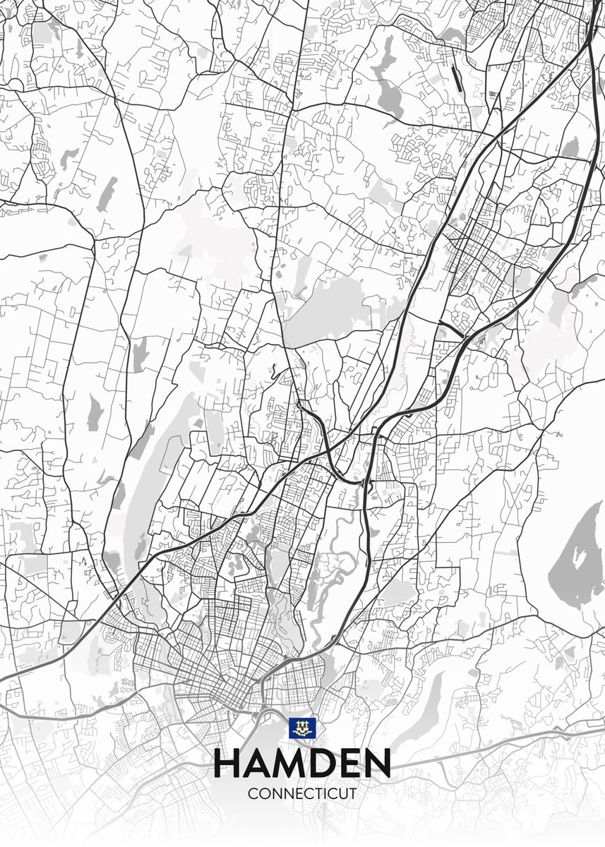 'Hamden CT' Poster by IMR Designs | Displate