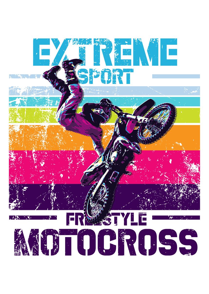 'extreme sport freestyle ' Poster, picture, metal print, paint by RETRO ...