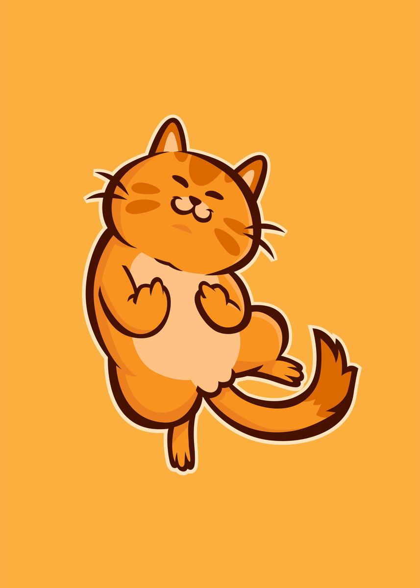 'Kawaii Bad Cat' Poster by Kunyah | Displate