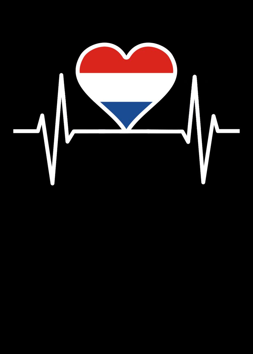 'Netherlands Heartbeat' Poster by Shiva121 | Displate