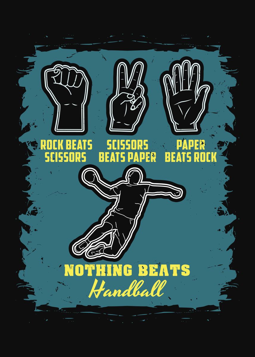 'European Handball Design' Poster, picture, metal print, paint by ...